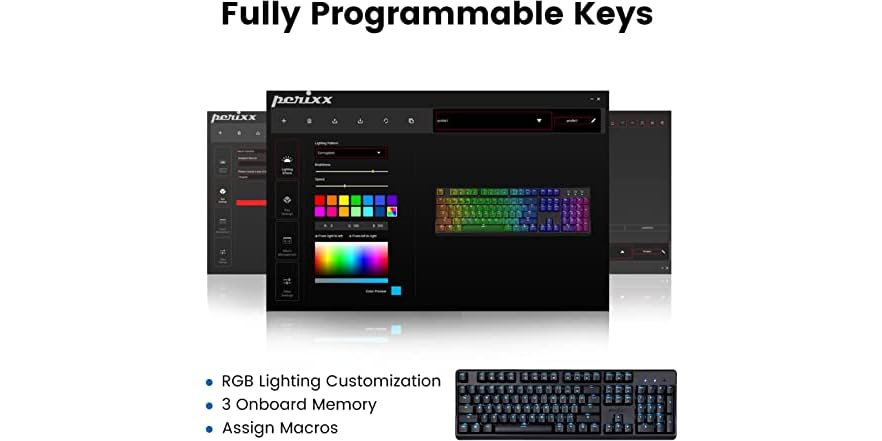 Perixx Mechanical Gaming Keyboard (Open Box)