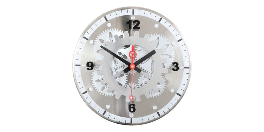 12" Moving Gear Wall Clock