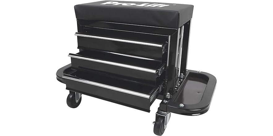 Pro-Lift Mechanic Roller Seat with Tool Box