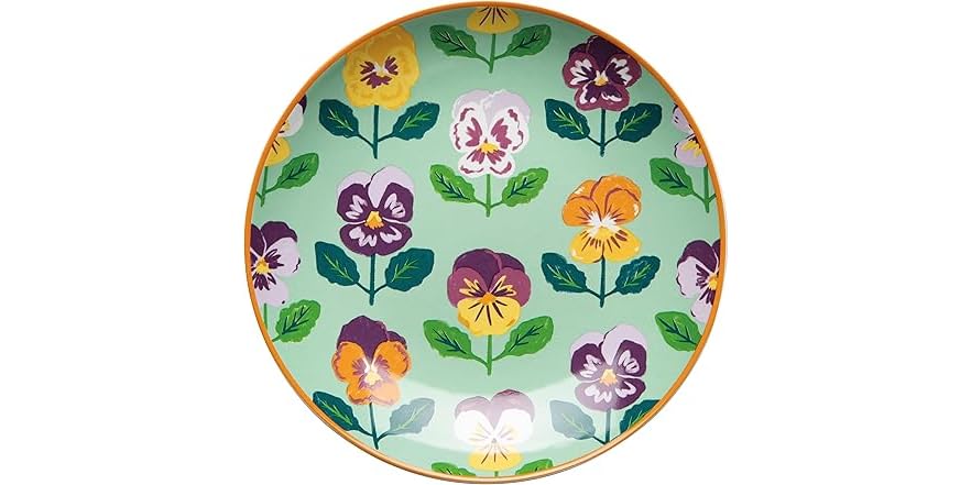 Jubilee Pansy Appetizer Porcelain Plates, Set of 4 Assorted