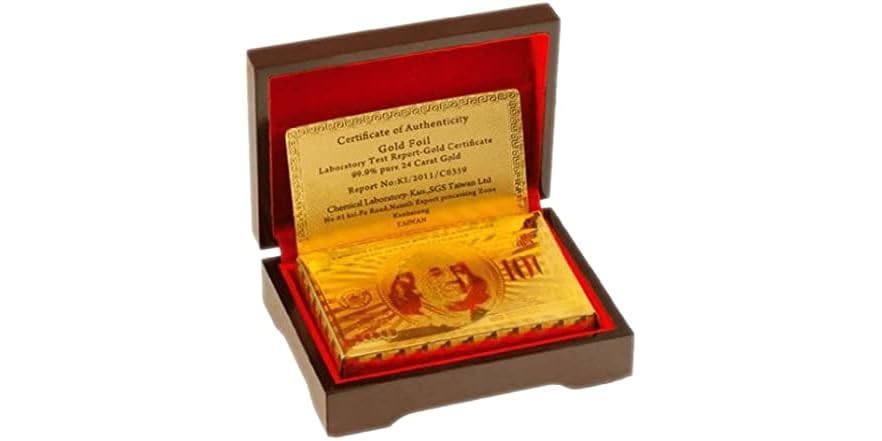 24K Gold Plated Playing Cards Case