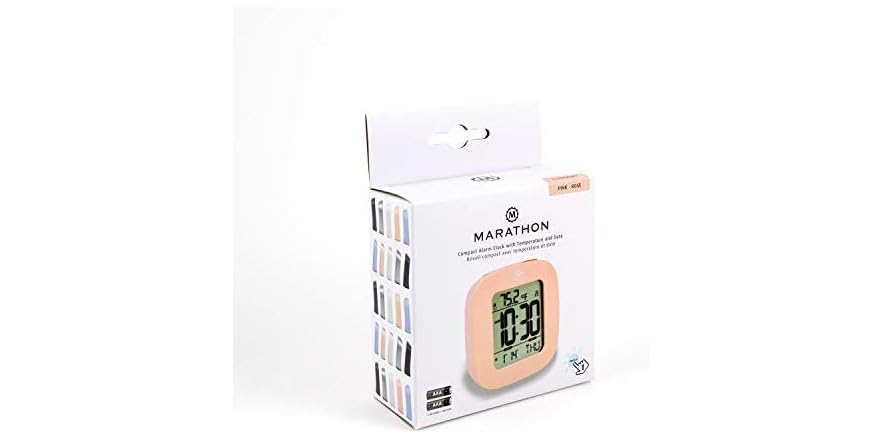 Marathon Small Compact Alarm Clock