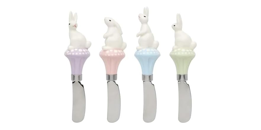 Oneida 898200 Bunny Hop 4-Piece Cheese Spreader Set