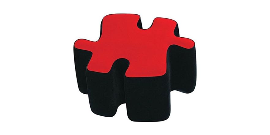 Puzzle Ottoman - Black & Red