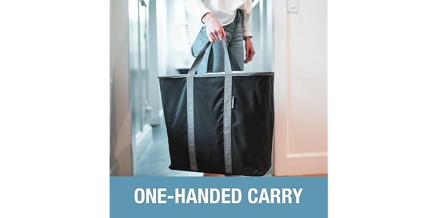 2PK CleverMade Collapsible Caddy- Black/Gray