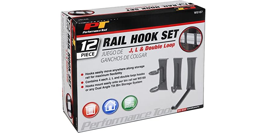 Performance Tool 12pc Rail Hook Set