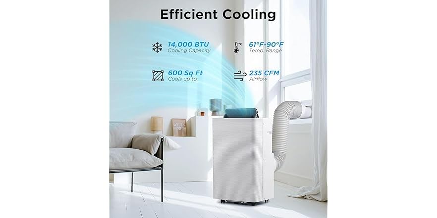 TURBRO 14k BTU Portable Air Conditioner/Heater