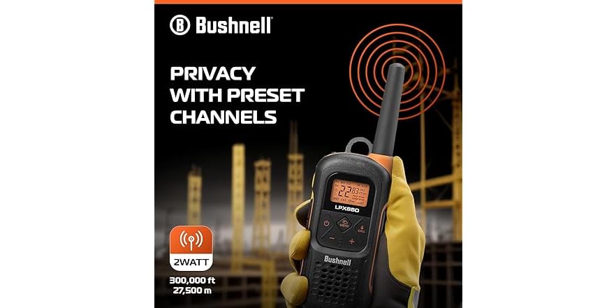 (2 Pack) Bushnell LPX650 Walkie Talkie Radio