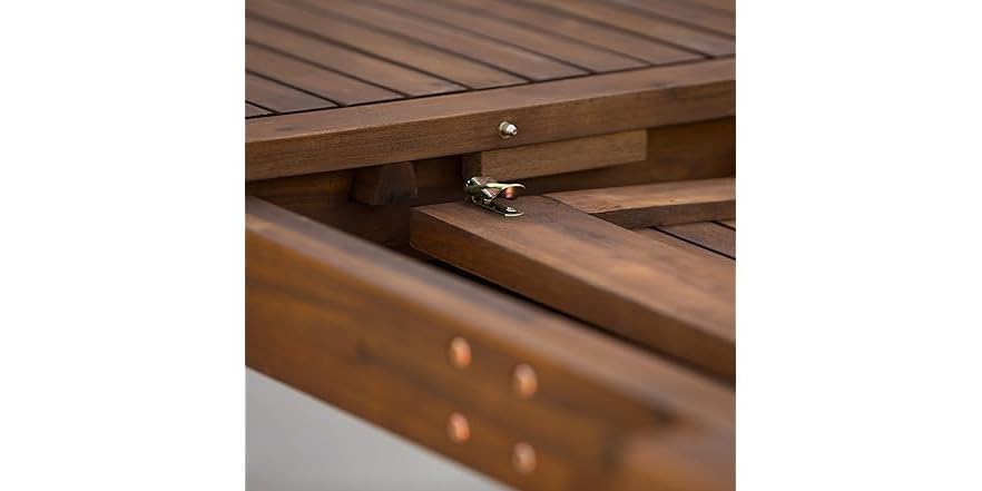 Walker Edison Solid Acacia Wood Dining Table, 78"