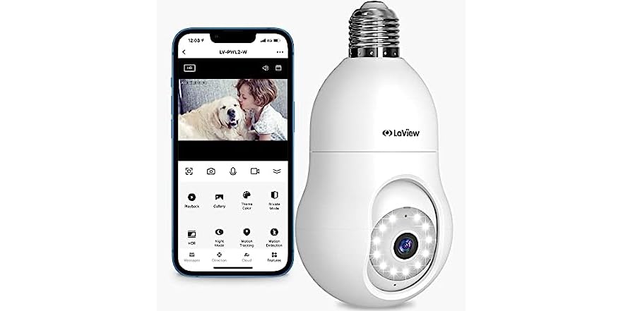LaView 4MP Bulb Security Camera 2.4GHz