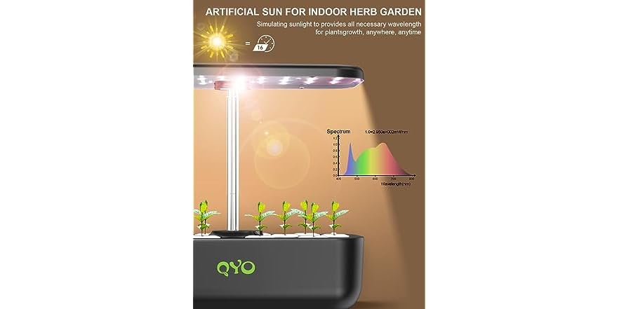 QYO Hydroponics Growing System, 12 Pods (Open Box)