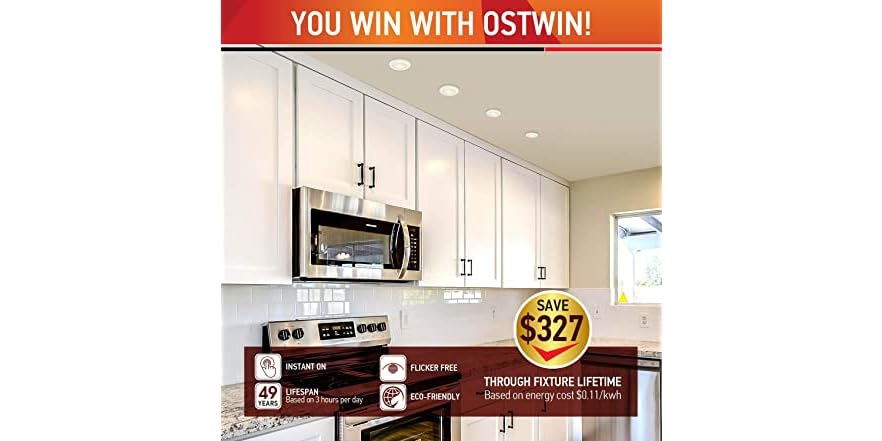 OSTWIN 4 Inch Dimmable Led Flush Mount