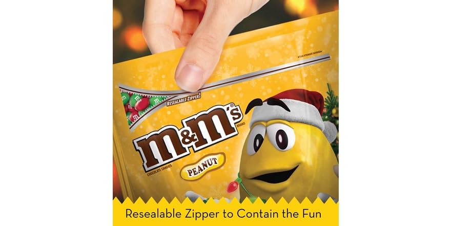 M&M'S Christmas Peanut Chocolate Candy Party Size