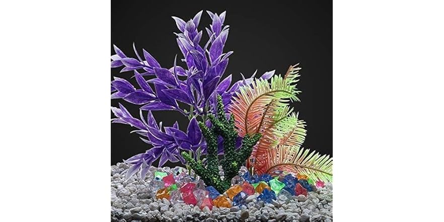 GloFish XL Aquarium Plant (Green & Orange)