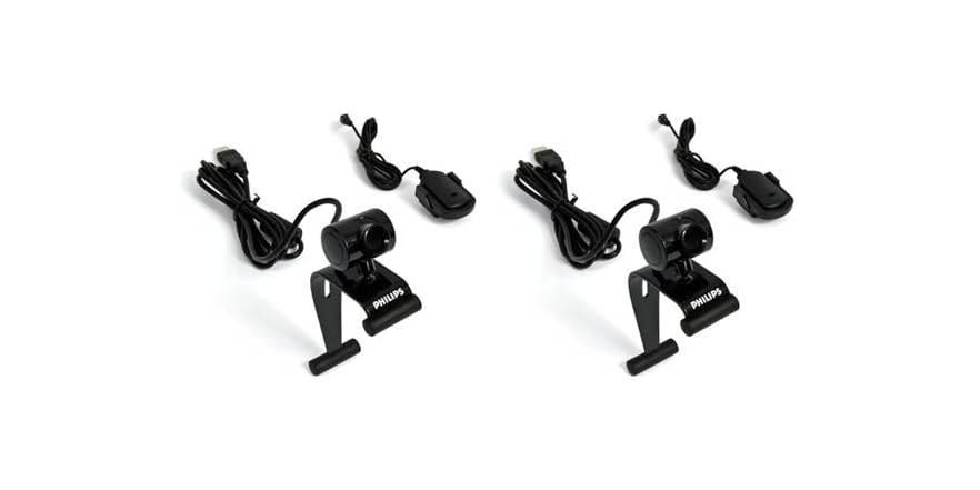 Philips Plug and Play USB Webcam with Microphone – 2 Pack