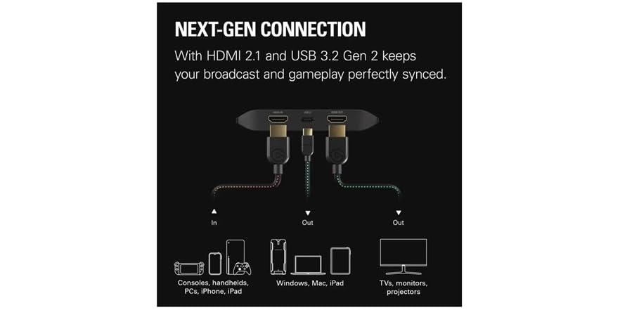 (NEW) Elgato 4K X 4K144 HDR10 External Capture Card