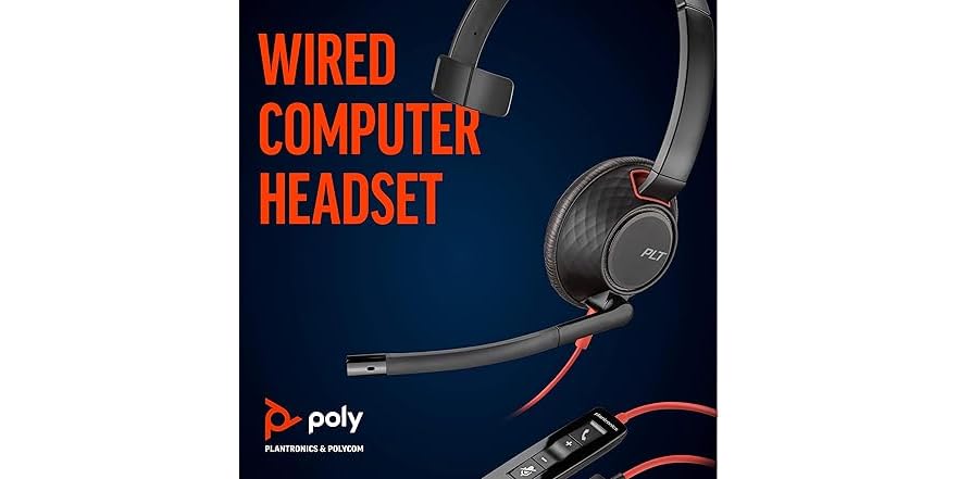 Plantronics Blackwire 5210 USB-C Headset - Wired