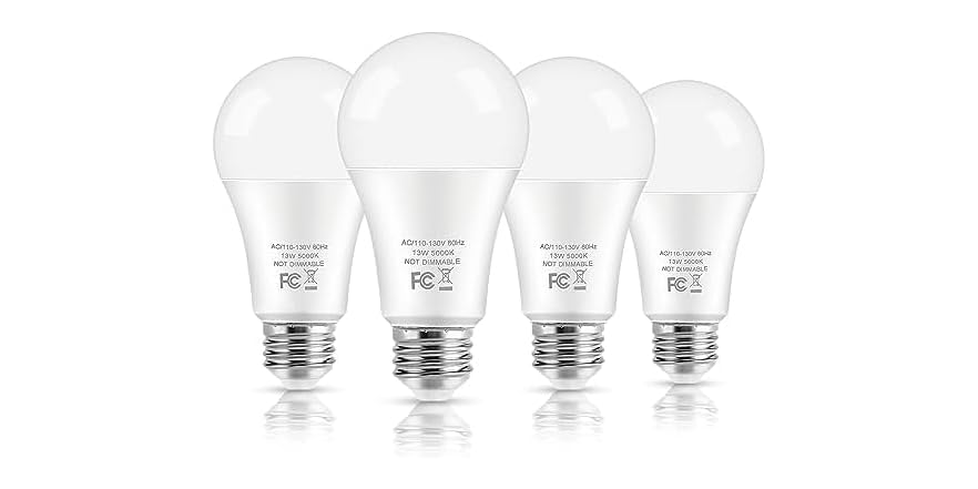 LED Light Bulbs, 100W Equivalent A19, Daylight White