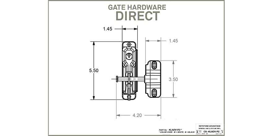 Keystone Key-Lockable Latch