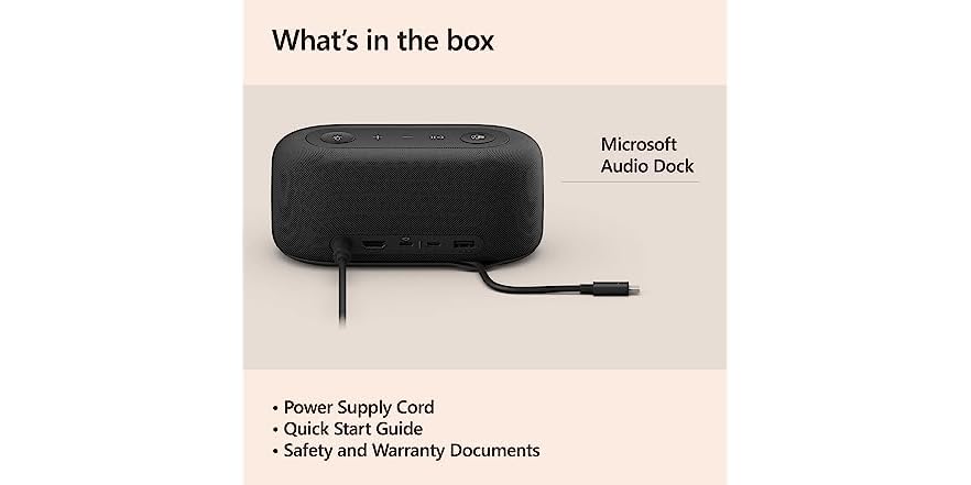 (NEW) Microsoft Audio Speaker Phone & Pass-Through Charging Dock