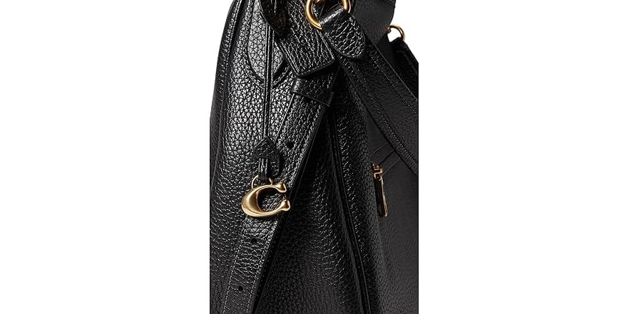Coach Leather Cary Shoulder Bag Black