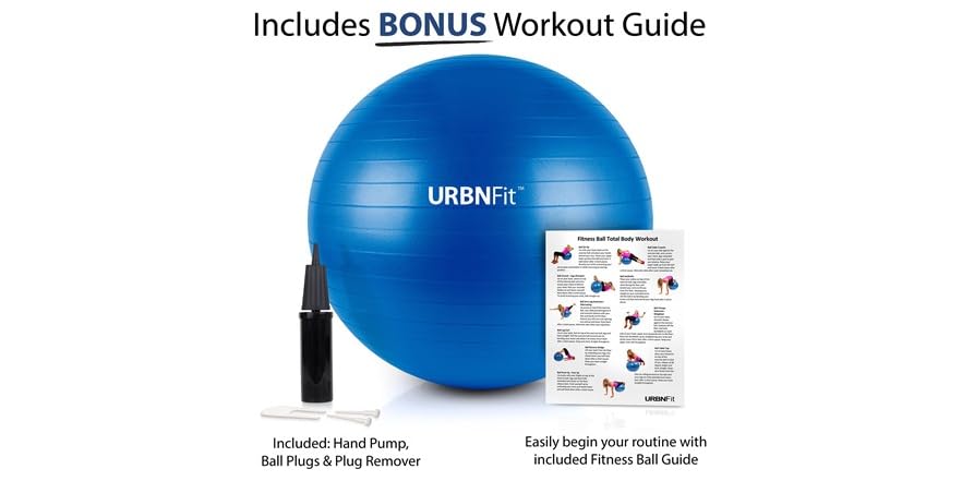 URBNFit Exercise Ball 65-cm
