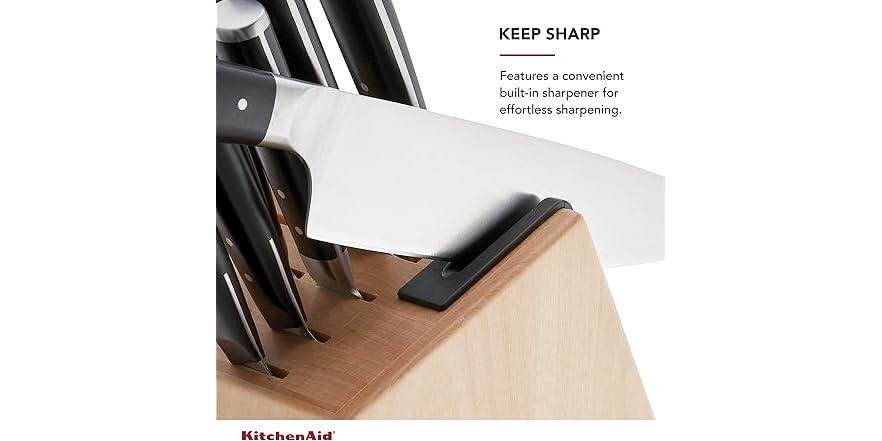 KitchenAid Gourmet Forged Triple Rivet Knife Block Set