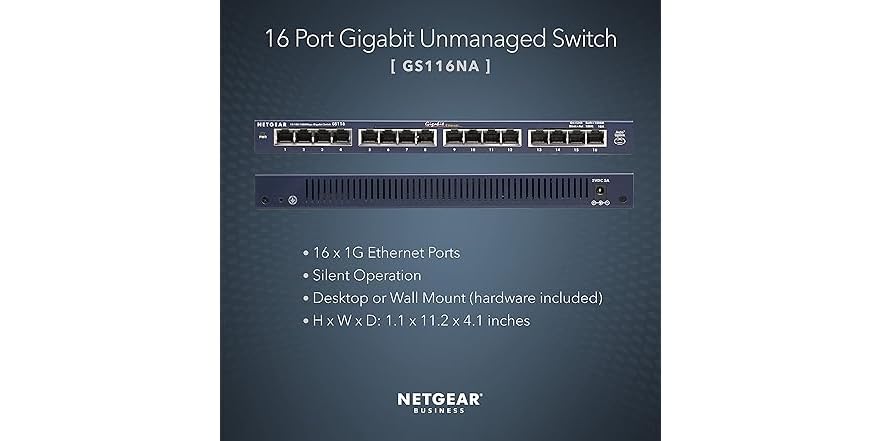 NETGEAR 16-Port Gigabit Ethernet Switch