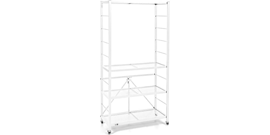 Origami 4 Tier Adjustable Shelf Rack - White