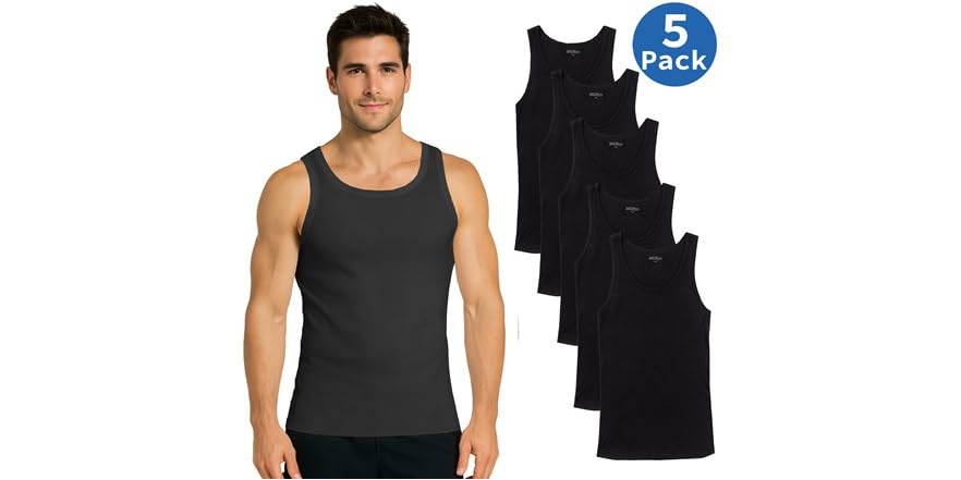 Mens Ribbed Classic Tank Tops (S-2XL)
