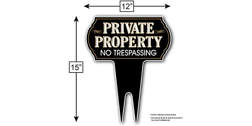 Metal Yard Sign Private Property