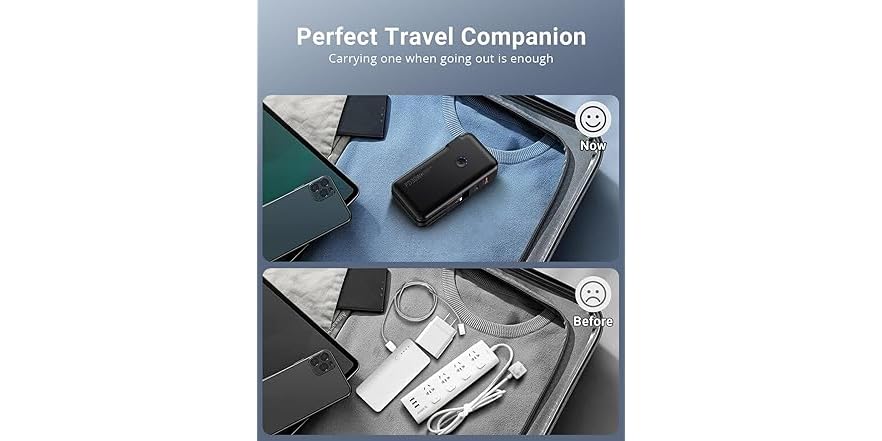 QiSa 16000mAh Power Bank Built-in AC Wall Plug