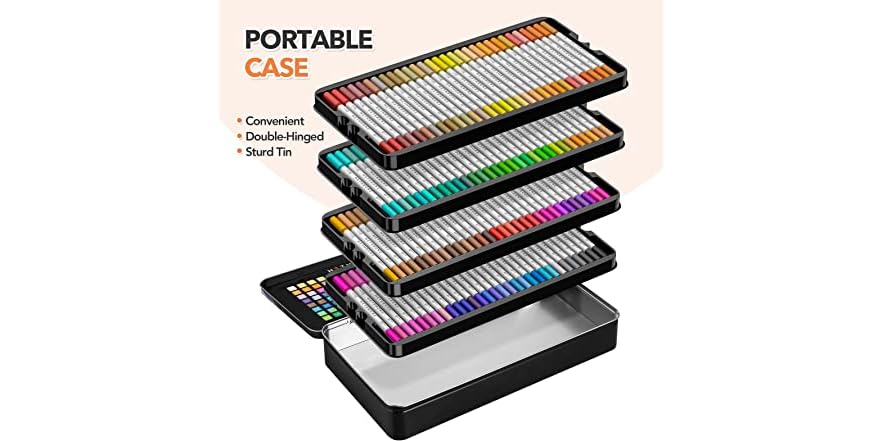 120 Colors Dual Tip Brush Pens