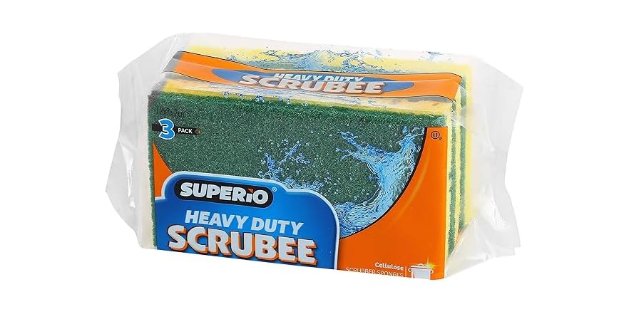 Scrubee Heavy Duty Scrub Sponge with Scouring Pad