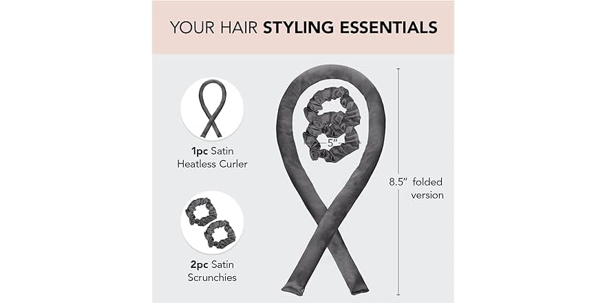 Kitsch Satin Heatless Curling Set