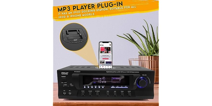 (NEW) Pyle Home 300W Digital Stereo Receiver System