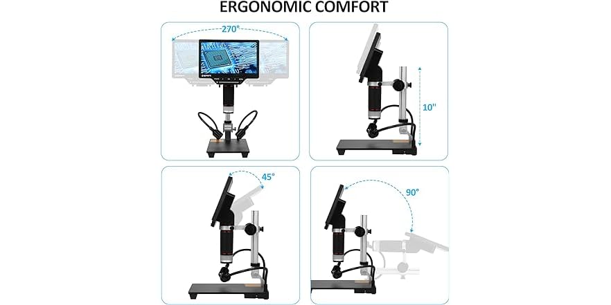 Digital Microscope with Multimeter LCD