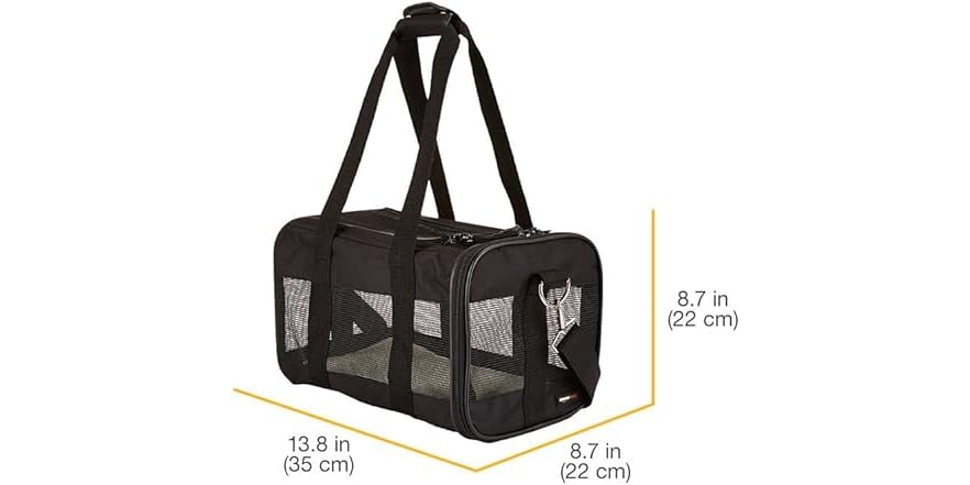 Amazon Basics Soft-Sided Mesh Pet Carrier