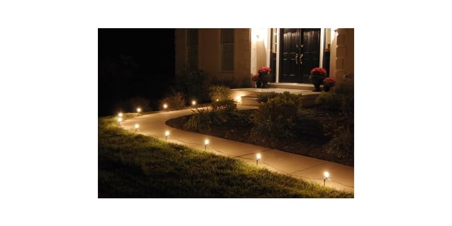 Electric Pathway Lights with 10 Clear Bulbs