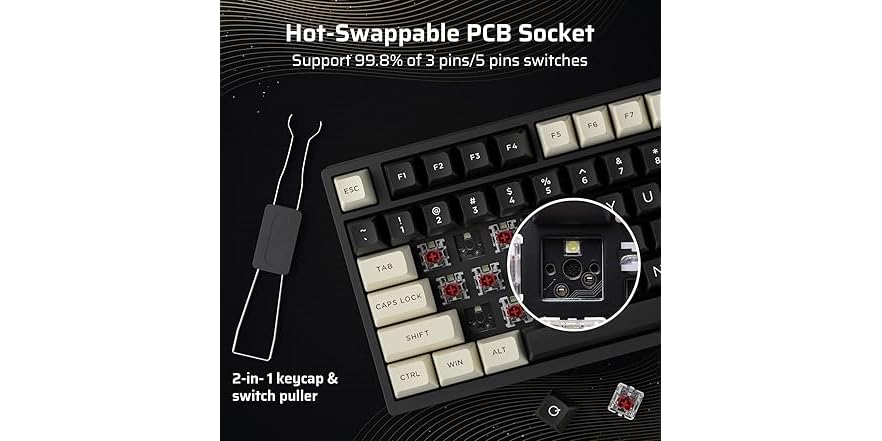 LTC Nimbleback Wireless 81-Key Mechanical Keyboard (Open Box)