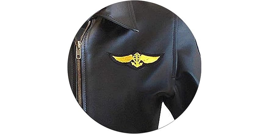Charlotte Charlie Military Black Leather Jacket, XL