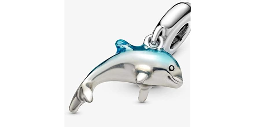 PANDORA Shimmering Dolphin, Navy Enamel