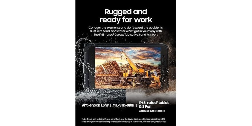 SAMSUNG Galaxy Tab Active3 Enterprise Edition 8” Rugged Multi Purpose ...