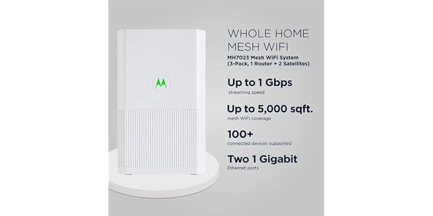 Motorola MH7023 WiFi Mesh System (3-Pack)