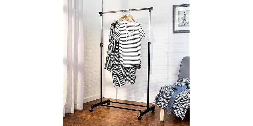Honey-Can-Do Rolling Metal Clothes Rack