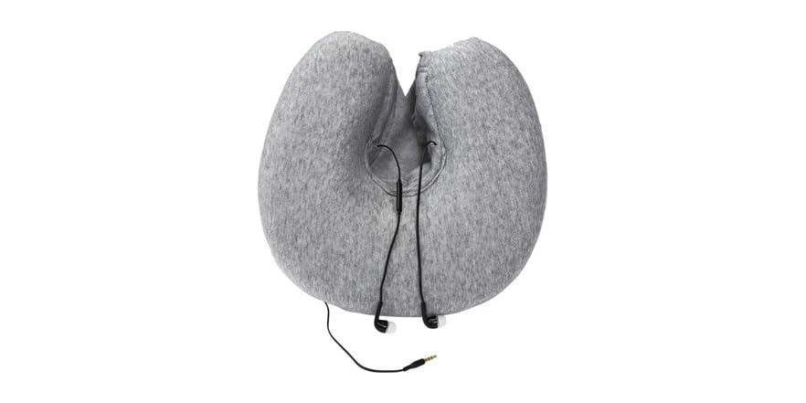 1 Voice Travel Neck Pillow with Hood and Ear Buds