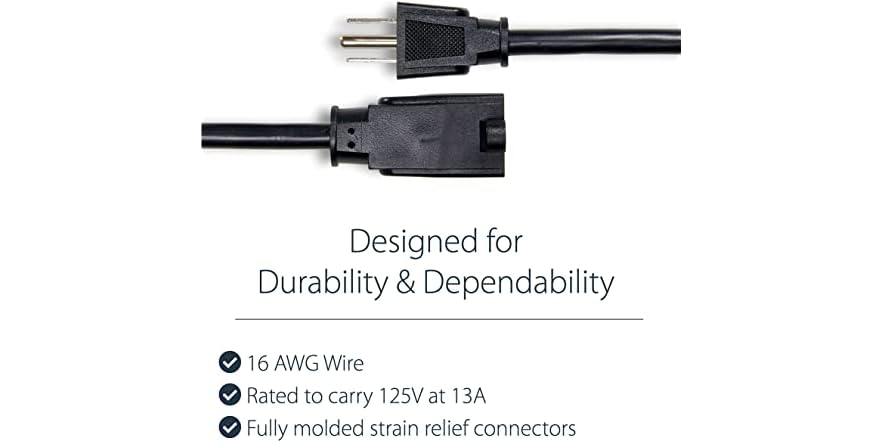 StarTech 20ft Power Extension Cord