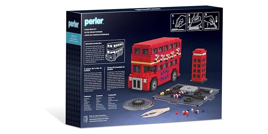 Perler London Bus 3D Fused Bead Kit
