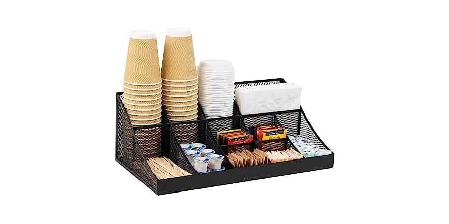 Black Condiment Organizer 13 Compartment