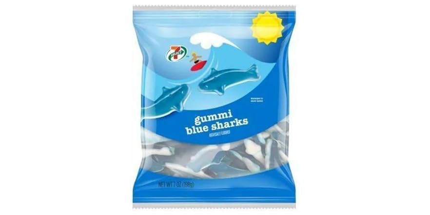 7-Select Gummi Blue Sharks 7 Oz Bags